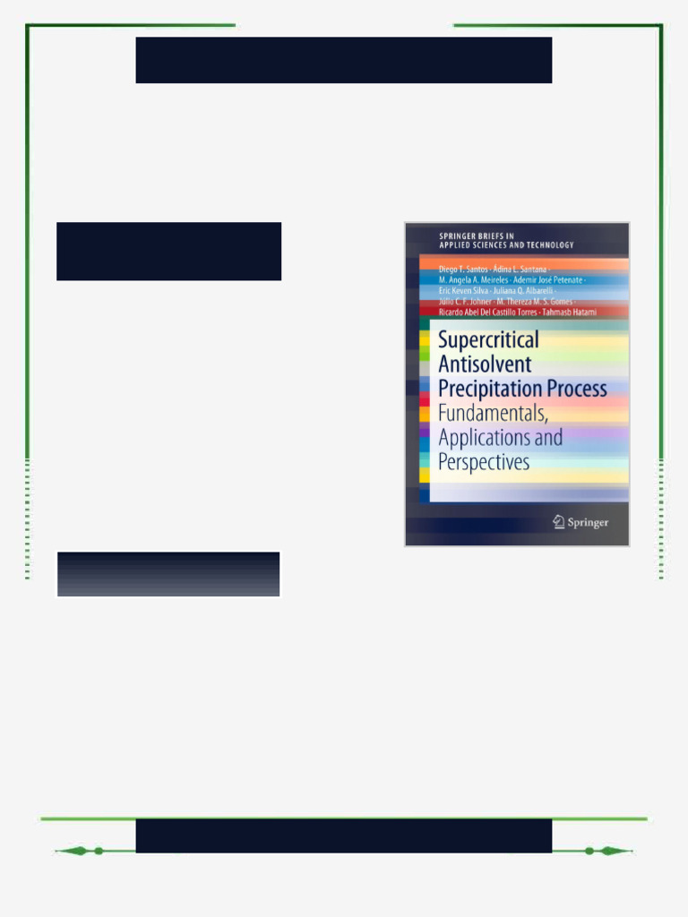 Supercritical Antisolvent Precipitation Process Fundamentals ...