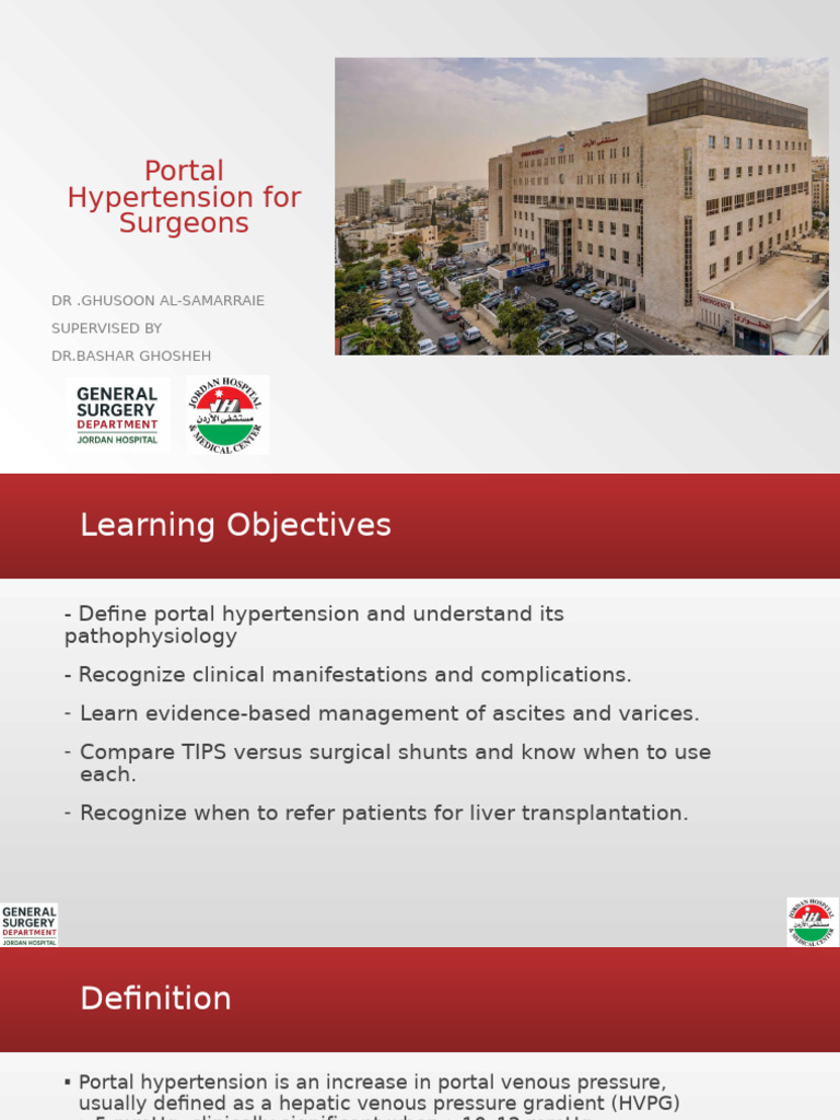 Portal Hypertension Management for Surgeons | PDF | Cirrhosis ...