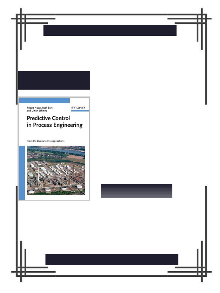 Predictive Control in Process Engineering From the Basics to the ...