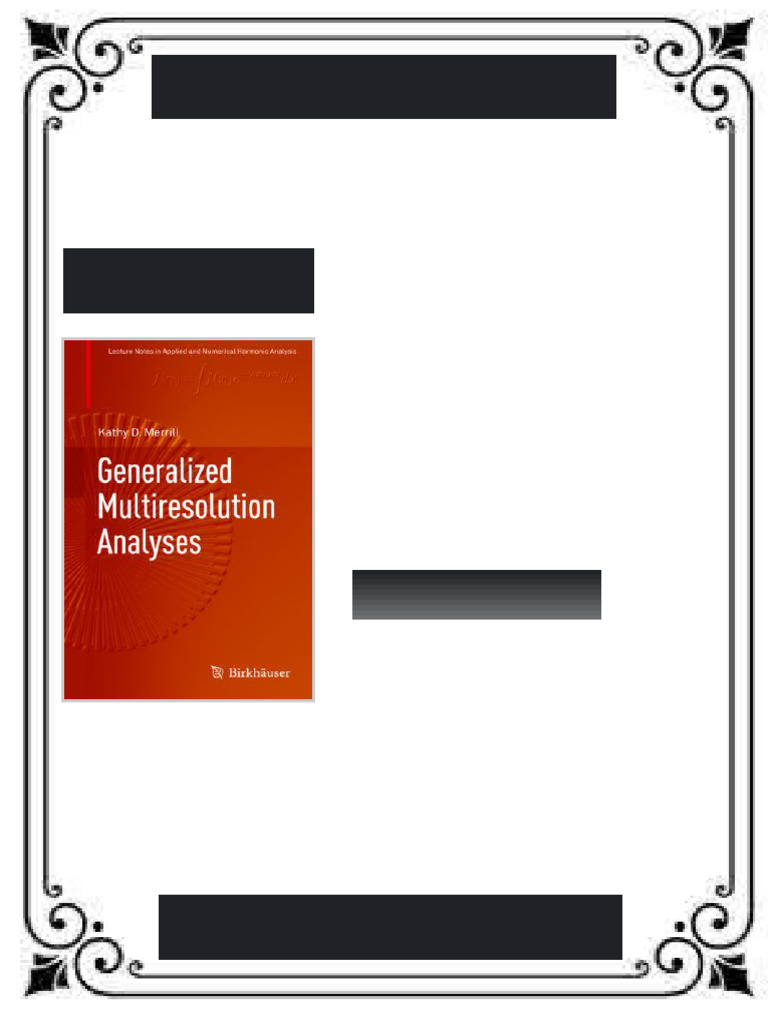 Generalized Multiresolution Analyses Kathy D. Merrill eBook on-demand ...