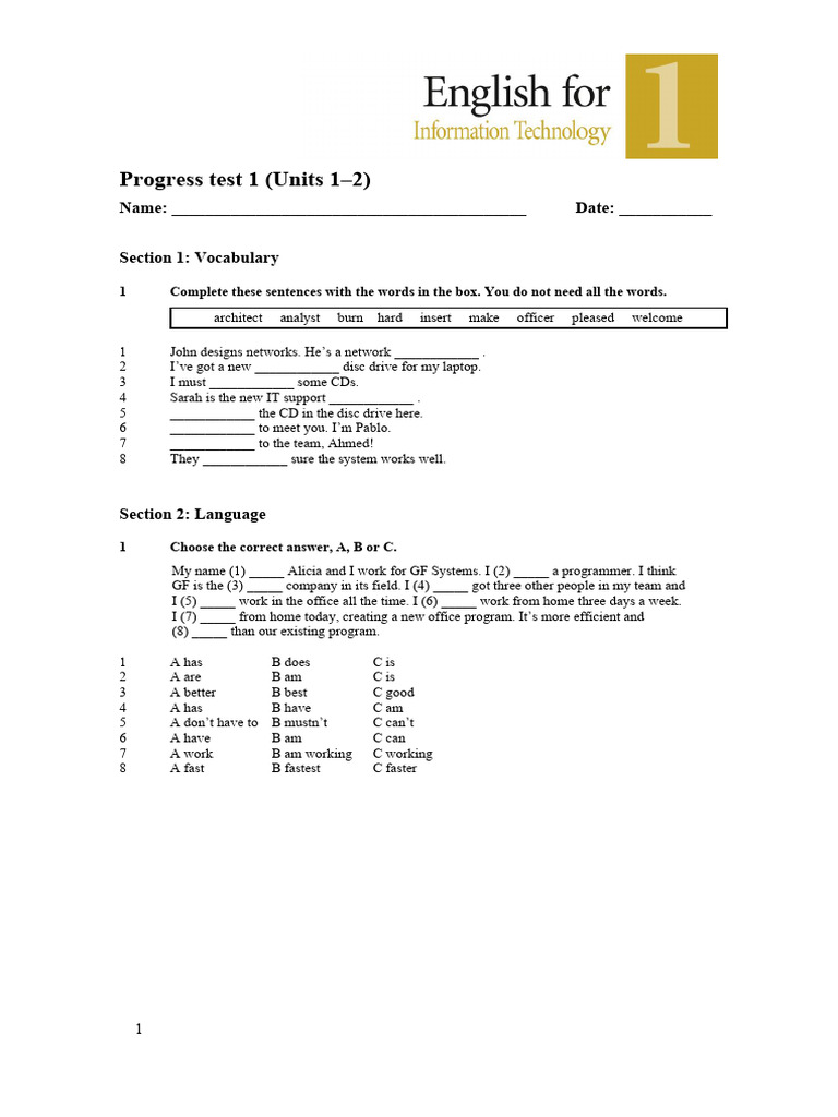 Unit 1-2 Review Test | PDF | Laptop | Computer Science