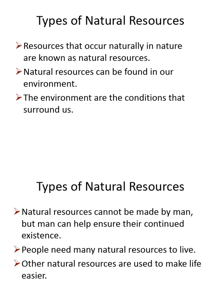 Understanding Natural Resources Types | PDF