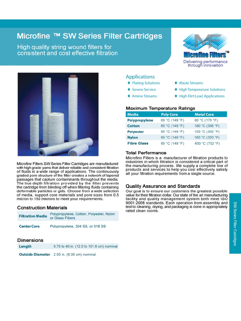Microfine SW Series | PDF