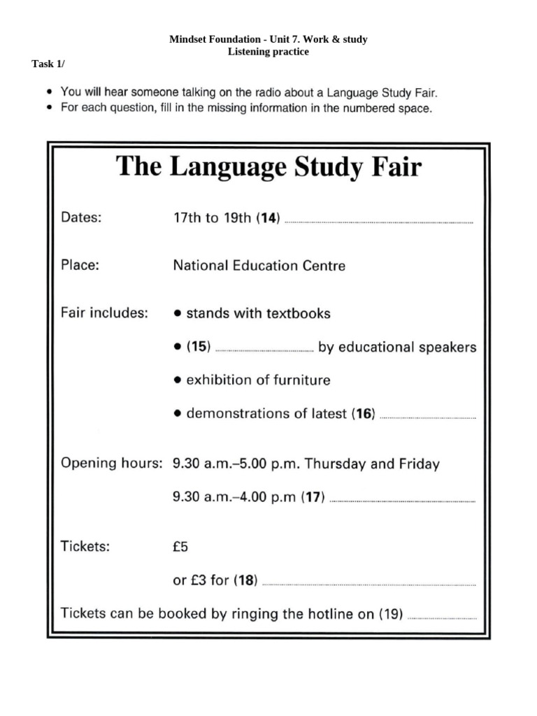 Listening Handout | PDF