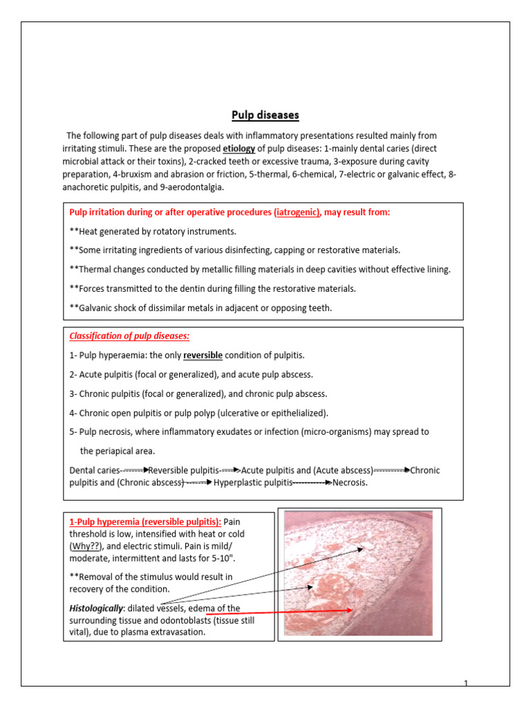 Understanding Pulp Diseases and Inflammation | PDF | Inflammation ...