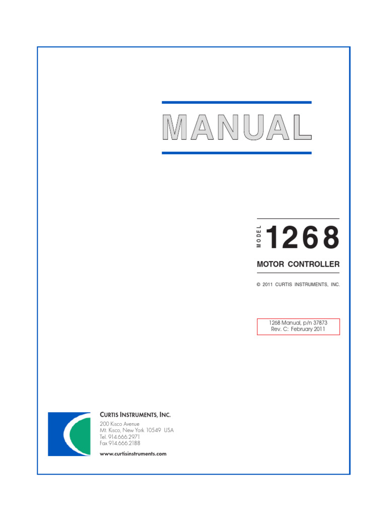 Curtis Controller 1268 Manual | PDF | Relay | Manual Transmission