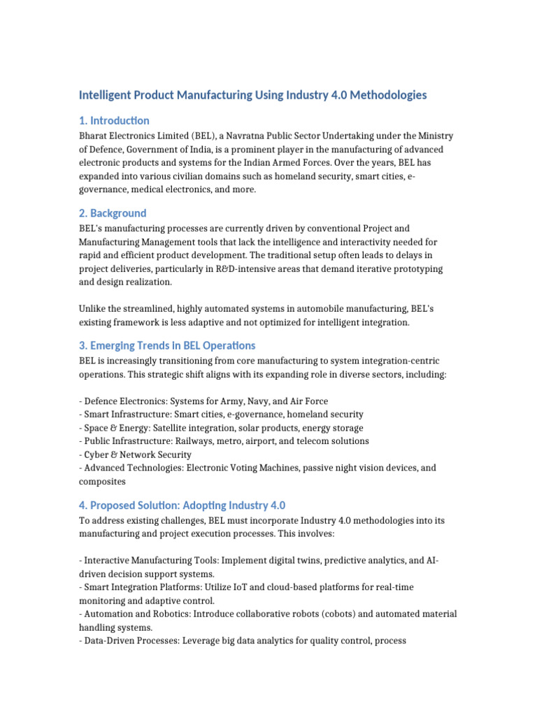 Intelligent Product Manufacturing Industry4 | PDF | Automation | Computing