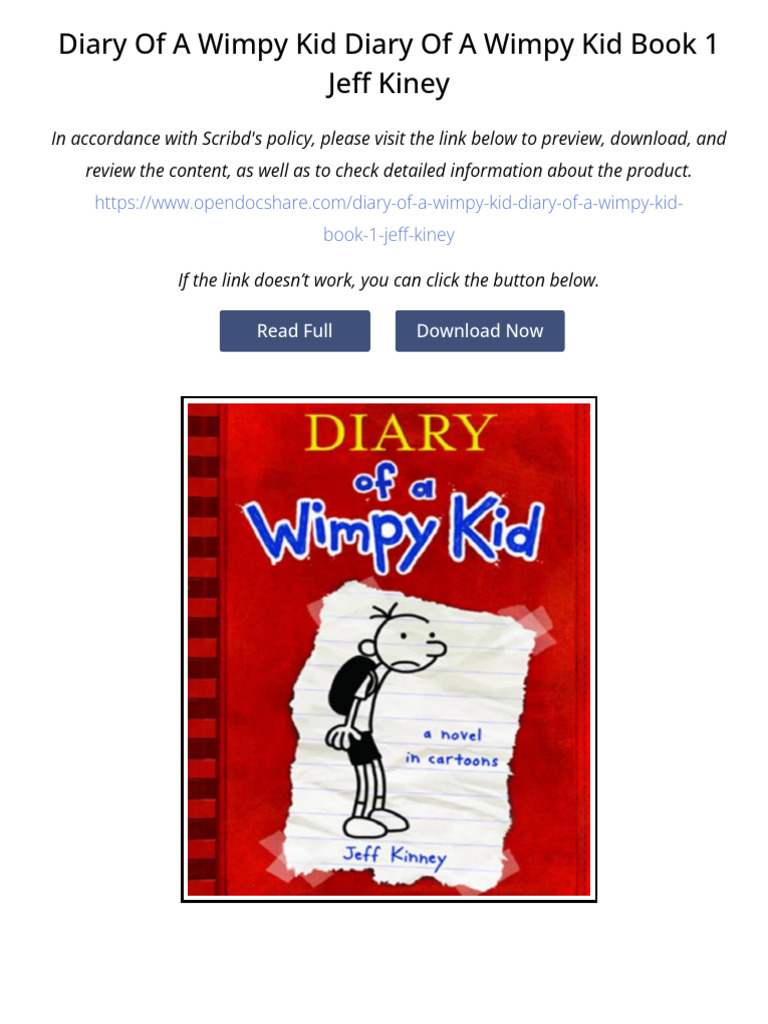 Diary of a Wimpy Kid Diary of a Wimpy Kid Book 1 Jeff Kiney | PDF