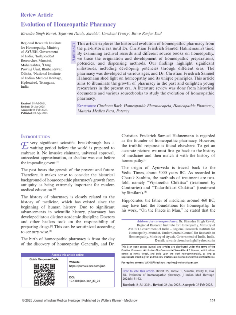 Evolution of Homeopathic Pharmacy.5 | PDF | Homeopathy | Over The ...