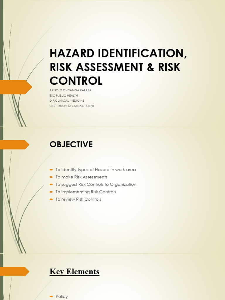 Hazard Identification, Risk Assessment & Risk Control 1 | PDF | Hazards ...