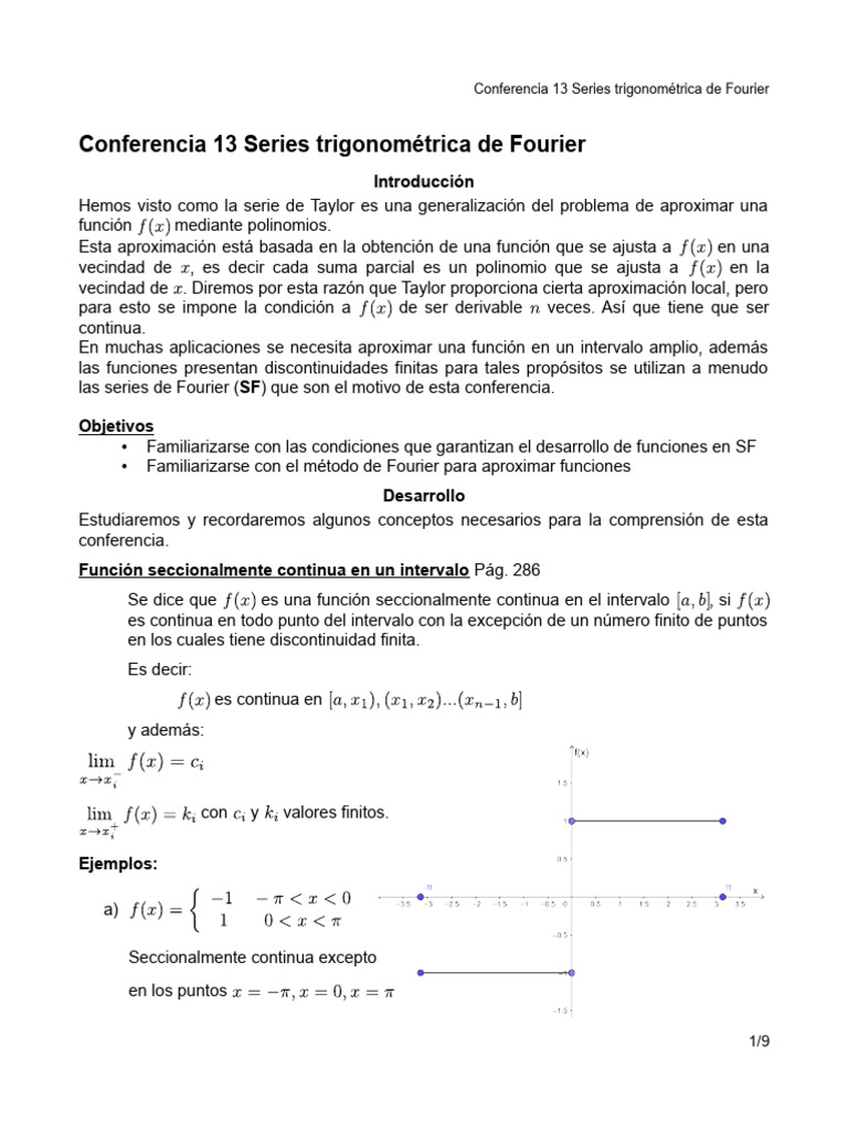 Conf 7 - Series Trigonométrica de Fourier | PDF | Transformada de ...