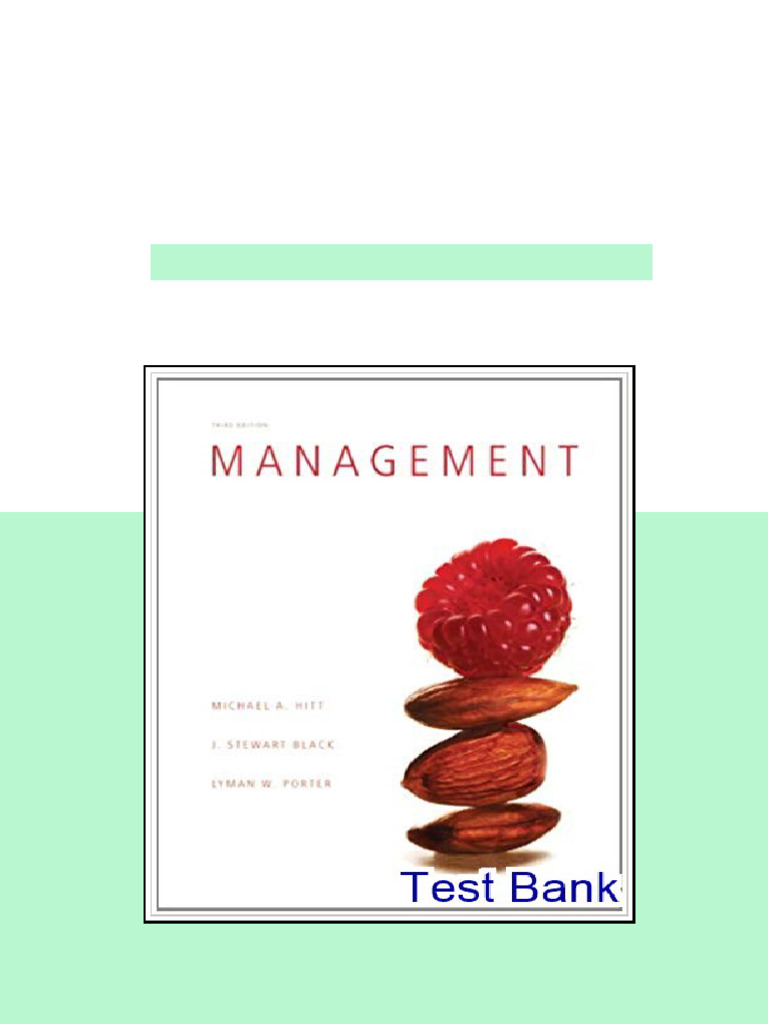 Management 3rd Edition Hitt Test Bank - test bank and solution manual ...