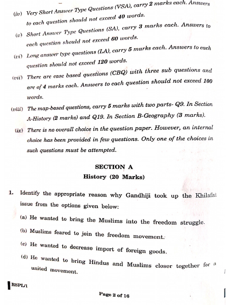 RSPL-1 Class 10 2025-26 | PDF
