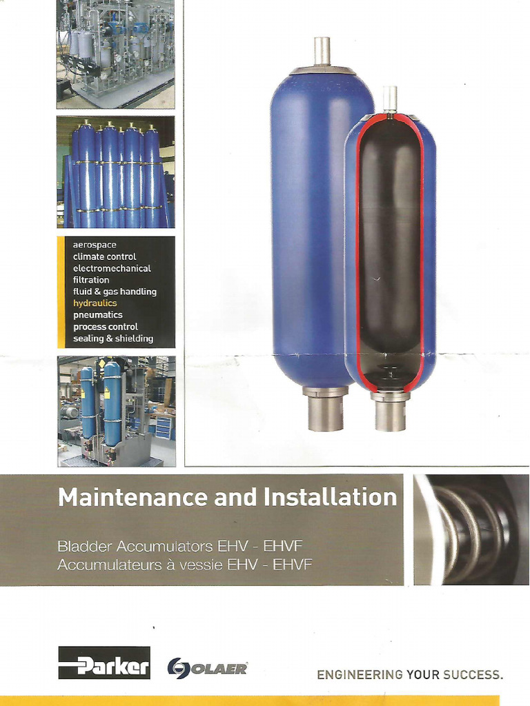 Accumulator Maint Installation Bladder EHV EHVF | PDF