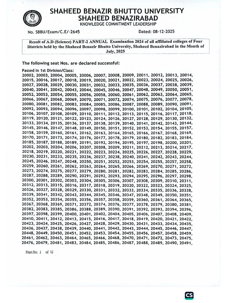 AD Science Part II Results 2024 | PDF