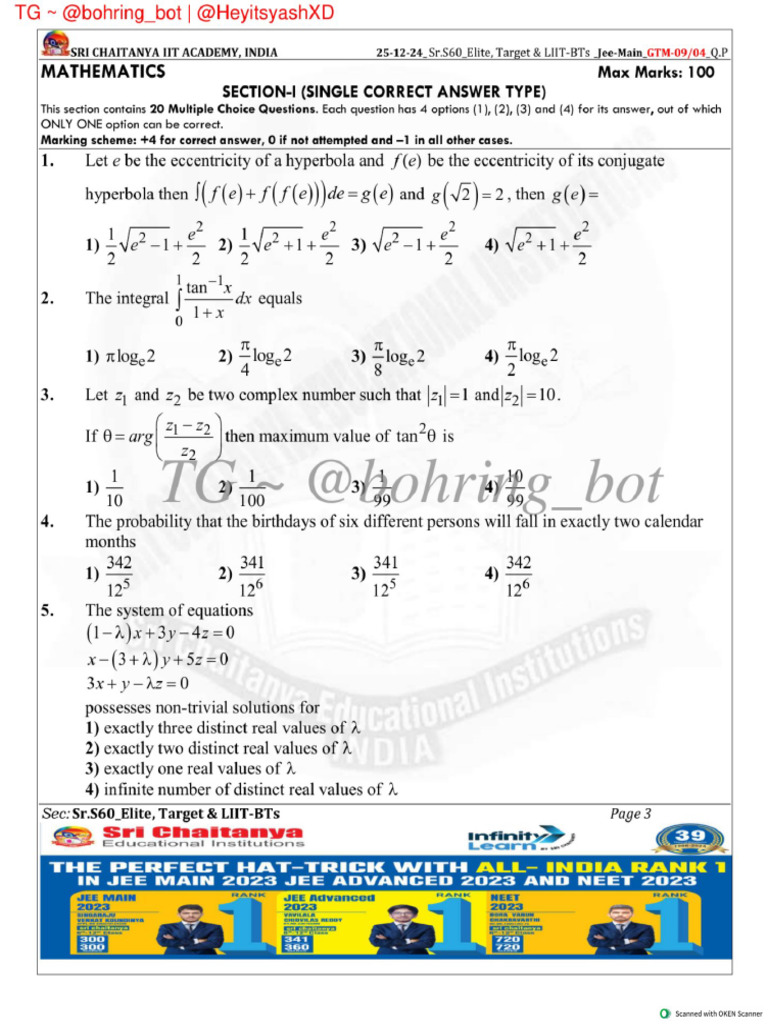 @Bohring Bot @HeyitsyashXD 25-12-2024 Sr S60 Elite, Target & | PDF