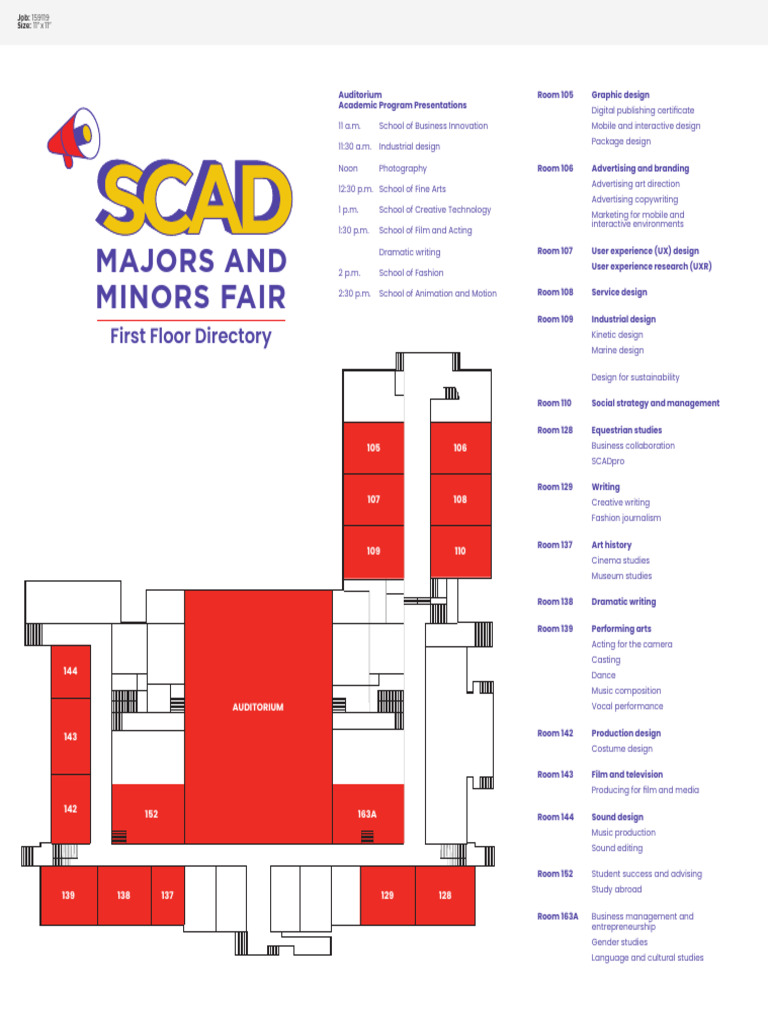 SCAD Majors and Minors Fair Directory | PDF | Animation | The Arts