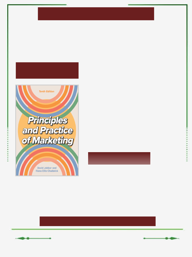 Principles and Practice of Marketing 10th Edition Fiona Ellis-Chadwick ...