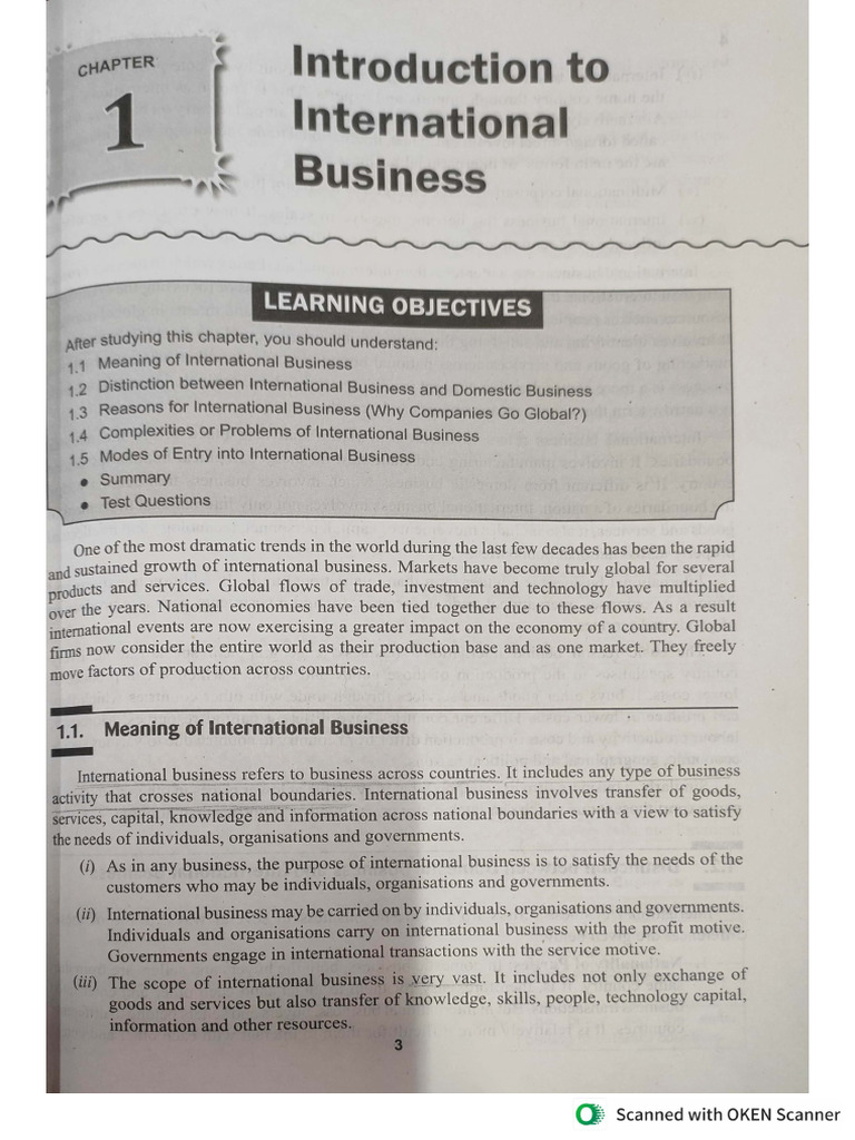 International Business UNIT- I & II | PDF