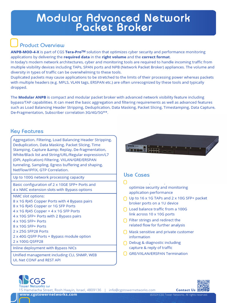 Brochure Modular Advanced Network 01 24 | PDF | Networking ...