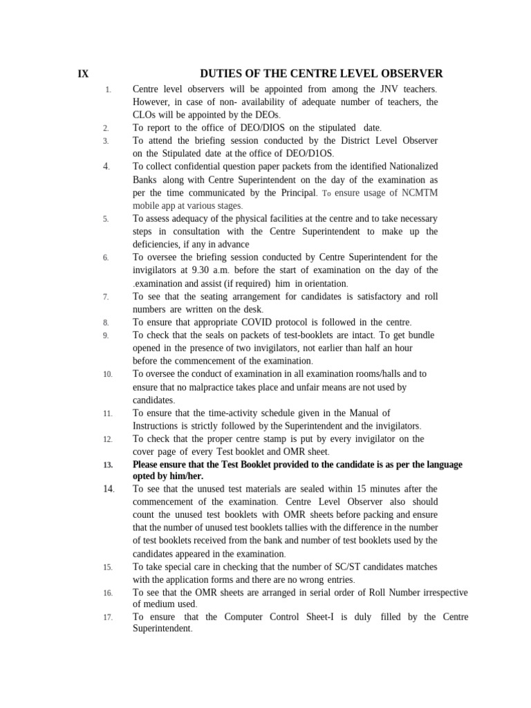 9]Duties of Clo 2024 | PDF