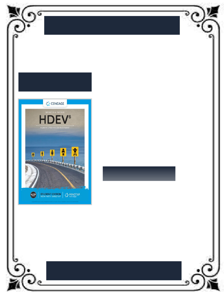 HDEV 6: Human Lifespan Development 6th Edition Spencer A. Rathus ebook ...