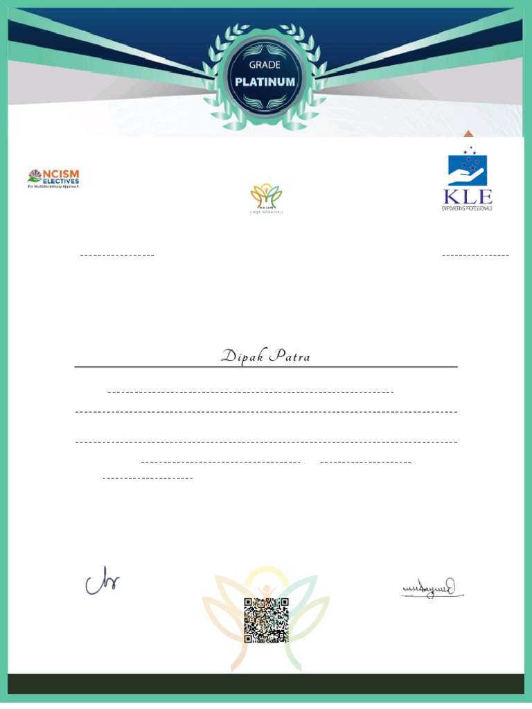 NCISM Certificate for Preventive Cardiology | PDF
