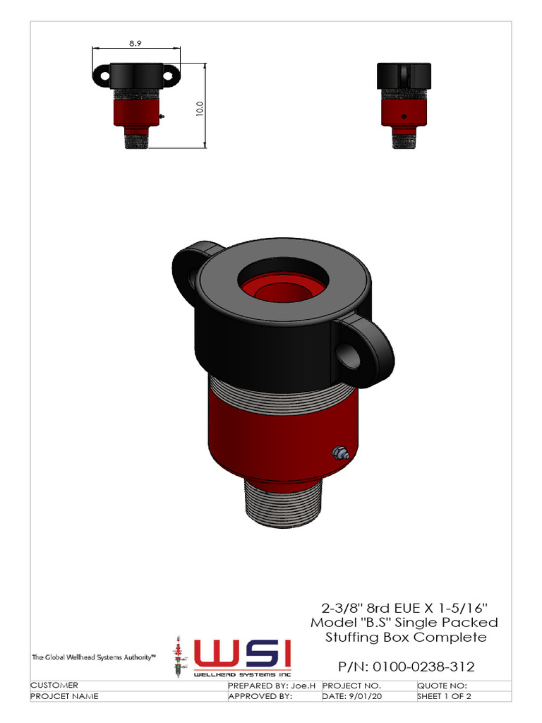 Model B.S Single Packed Stuffing Box | PDF