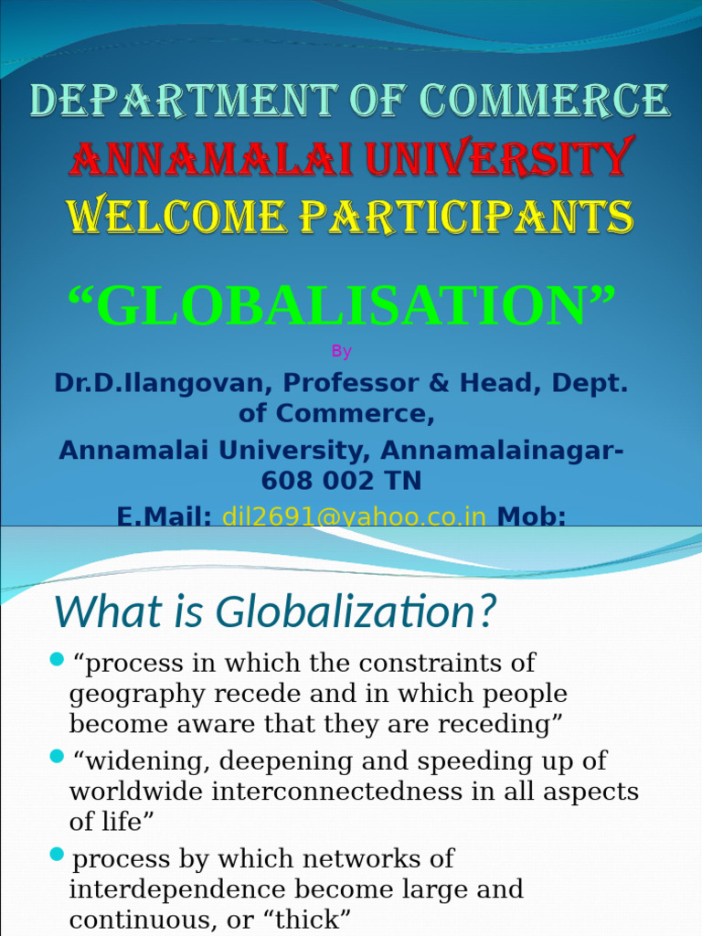 Globalization | PDF | Globalization | Liberal Arts Education
