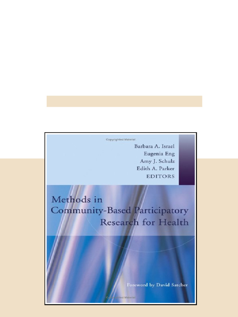 Methods in Community Based Participatory Research for Health 1st ...