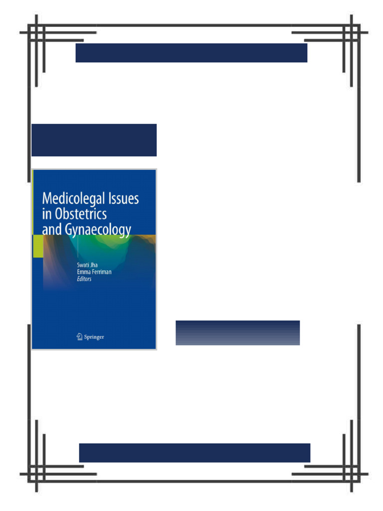 Medicolegal Issues in Obstetrics and Gynaecology 1st edition by Swati ...
