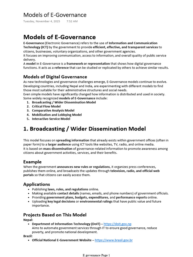 E Governance 2 | PDF | Governance