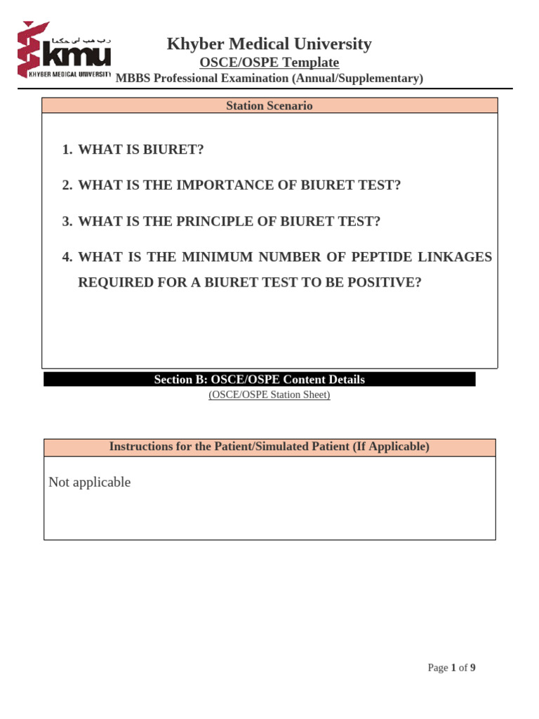 Biuret and Amino Acid Tests Guide | PDF | Tyrosine | Biomolecules