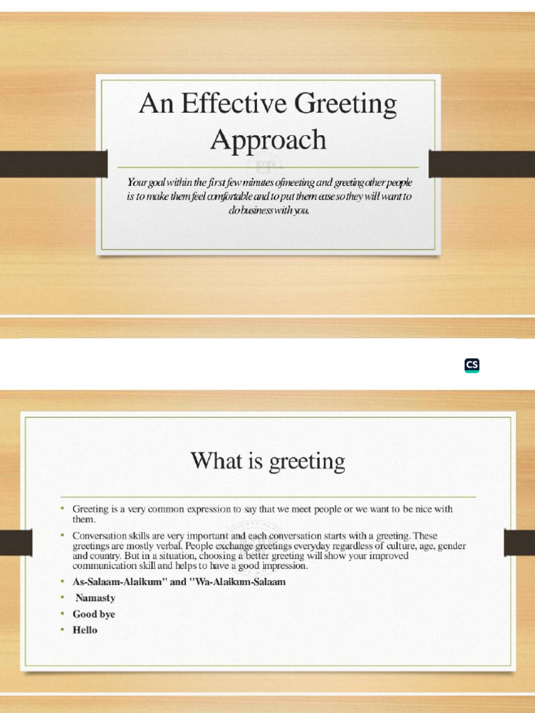 Greetings | PDF
