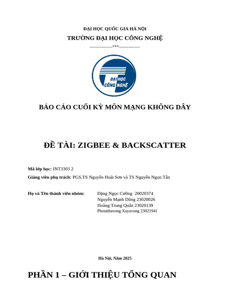 Bản sao Zigbee & Backscatter | PDF