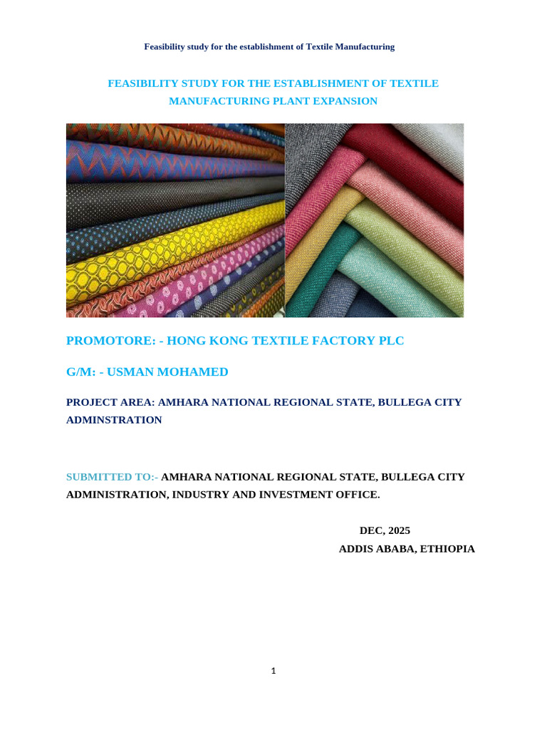 Textile Project Proposal (1) HK Editted | PDF | Textiles | Yarn
