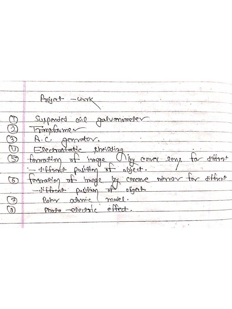 Physics Project Work | PDF