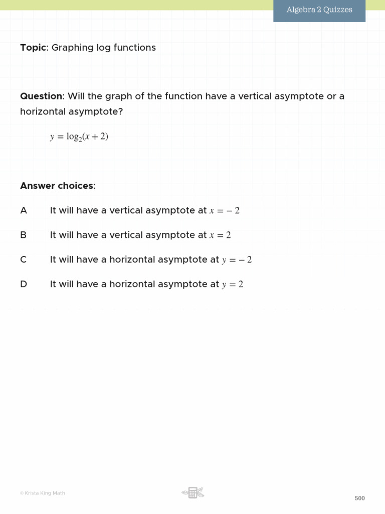 002 Graphing-log-functions | PDF | Asymptote | Logarithm