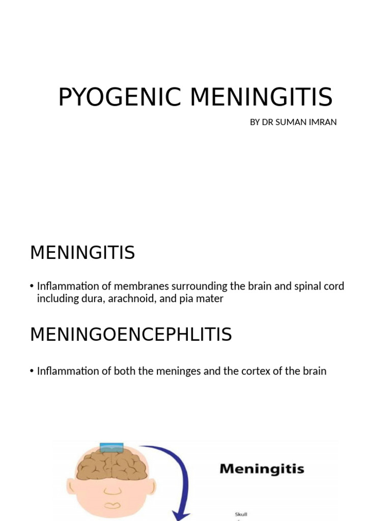 Pyogenic Meningitis Overview and Management | PDF | Meningitis ...