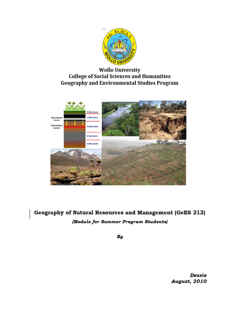 Geography of Natural Resource Managment | PDF | Soil | Weathering