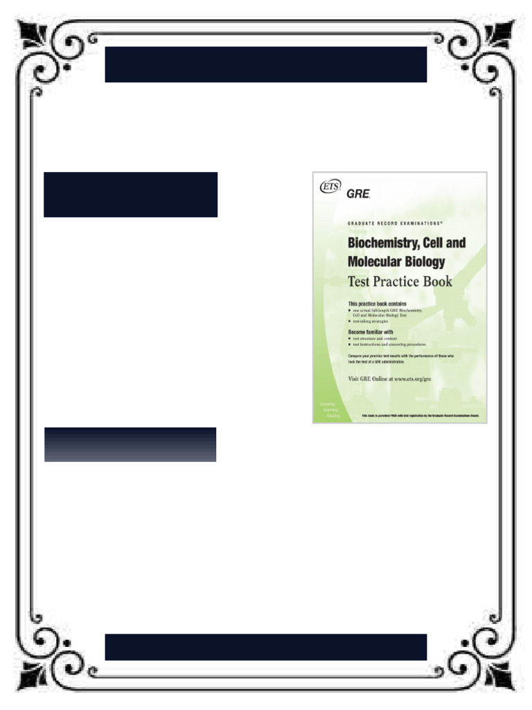 Biochemistry Cell and Molecular Biology Test Practice Book 1st edition ...