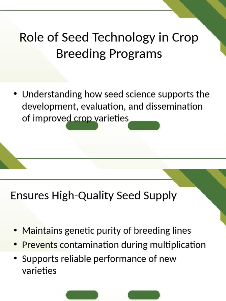 RIC-MICHAEL-Role of Seed Technology in Crop Breeding Programs | PDF