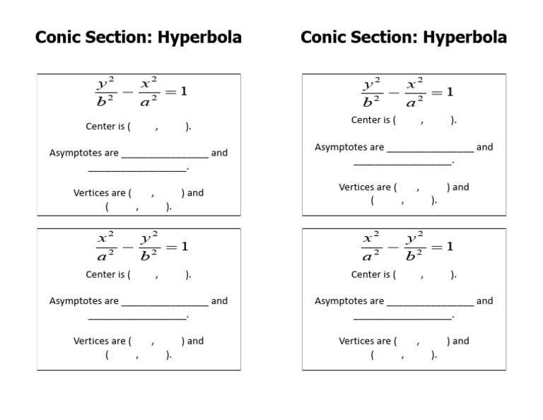Understanding Hyperbolas in Conic Sections | PDF