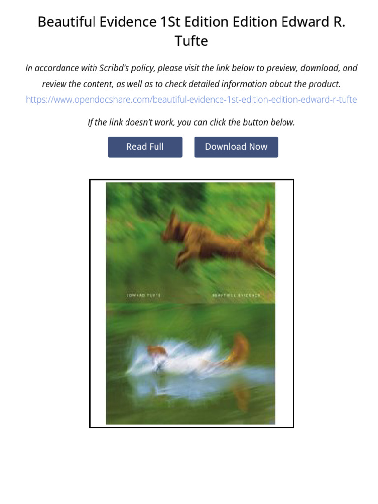 Beautiful Evidence 1St Edition Edition Edward R. Tufte | PDF