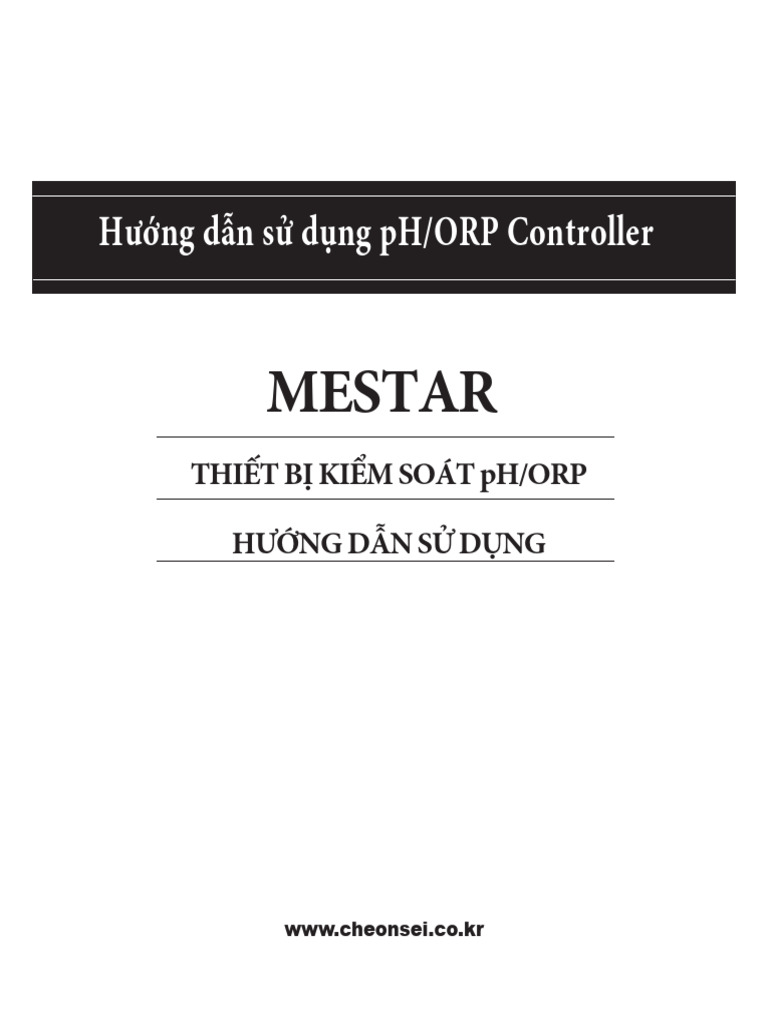 1801-Huong Dan Su Dung PH Controller Cheonsei | PDF