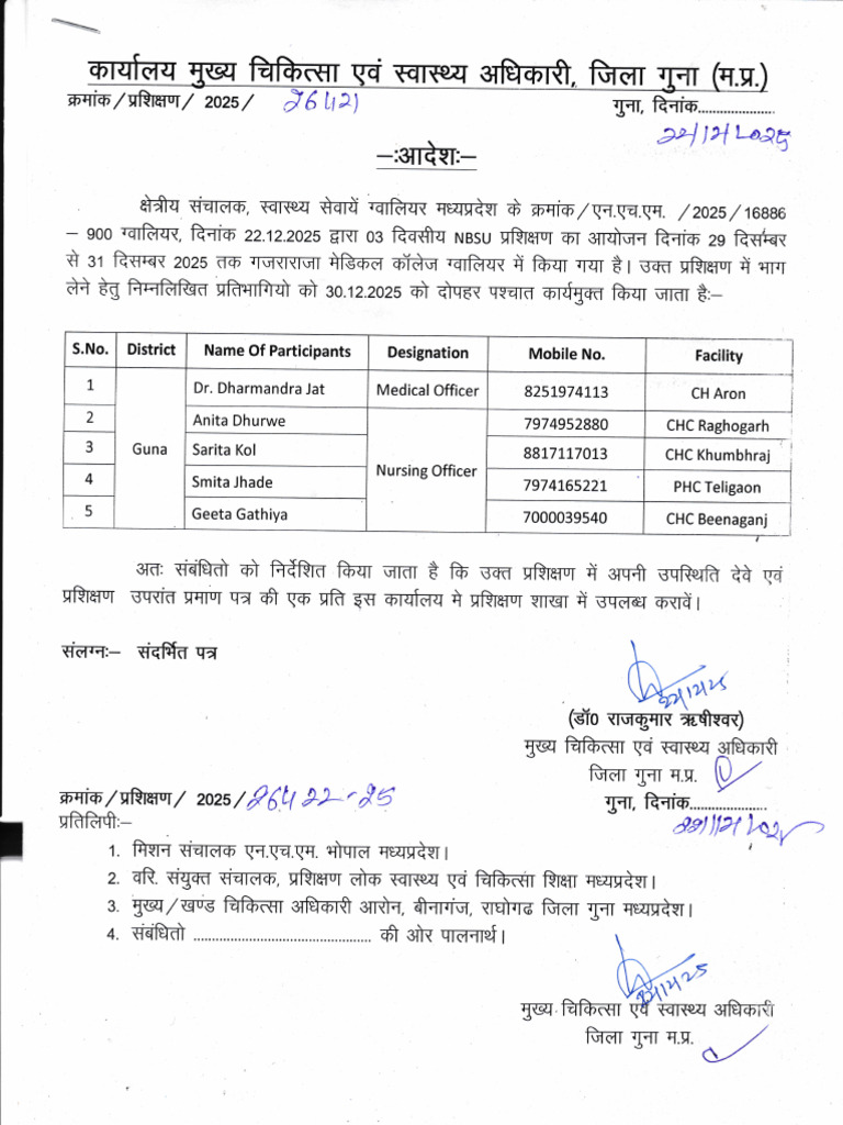 NBSU Training Order | PDF