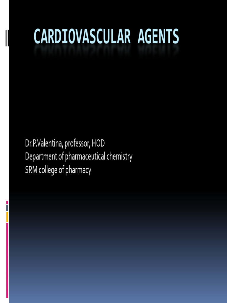 Overview of Cardiovascular Agents | PDF | Heart | Ventricle (Heart)