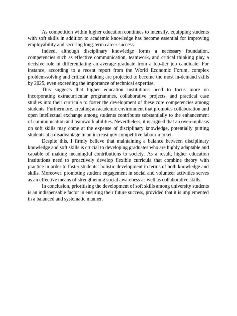 Enhancing Employability Through Soft Skills | PDF