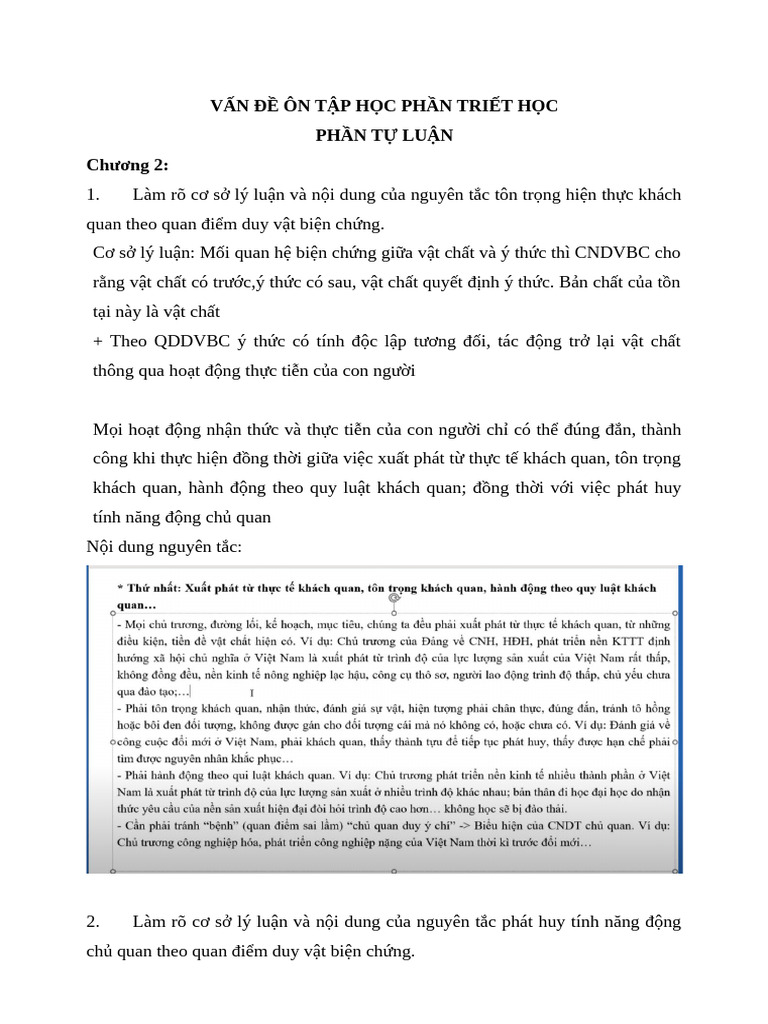 CÂU HỎI ÔN TẬP HP TRIẾT HỌC MÁC - LÊNIN | PDF