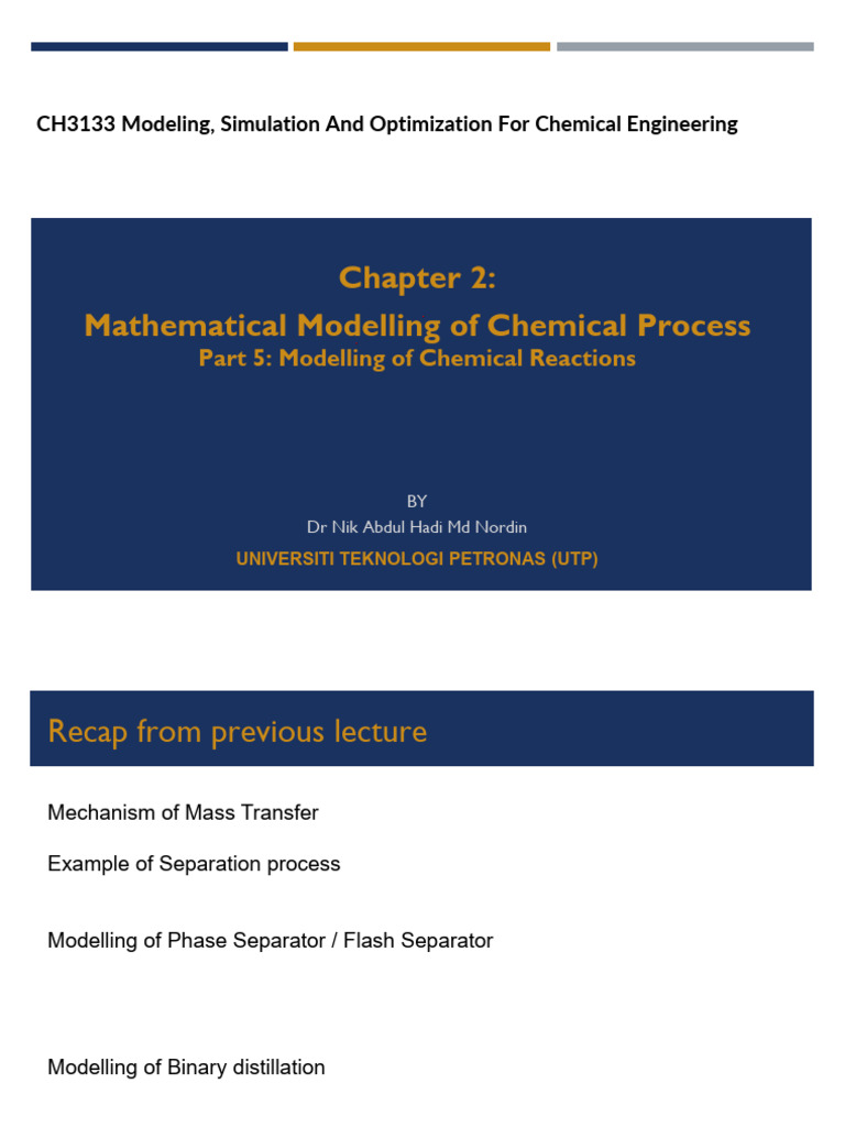 Chemical Reaction Modeling Techniques | PDF | Reaction Rate ...